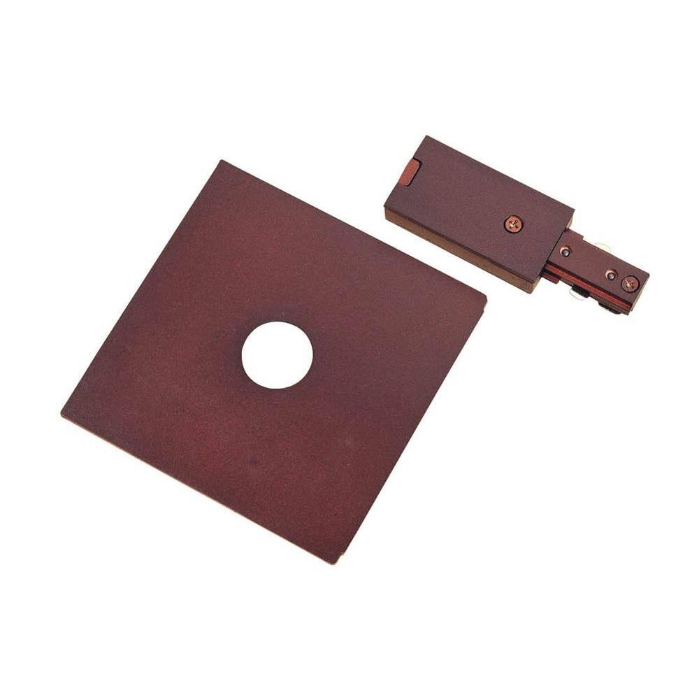 Hampton Bay Oil-Rubbed Bronze Linear Track Live-End Power Feed with ...