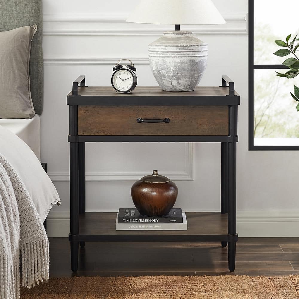 Art Leon Emy Rustic Accent End Table SB012-1-WA-W - The Home Depot