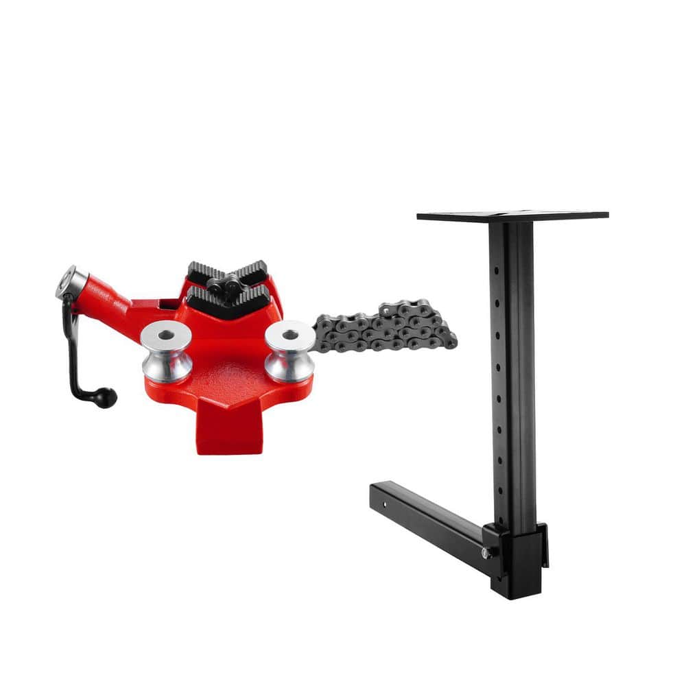 SKYSHALO Heavy-Duty Pipe Chain Vise, Hitch Mount Vise Plate Holder, 1/8 ...