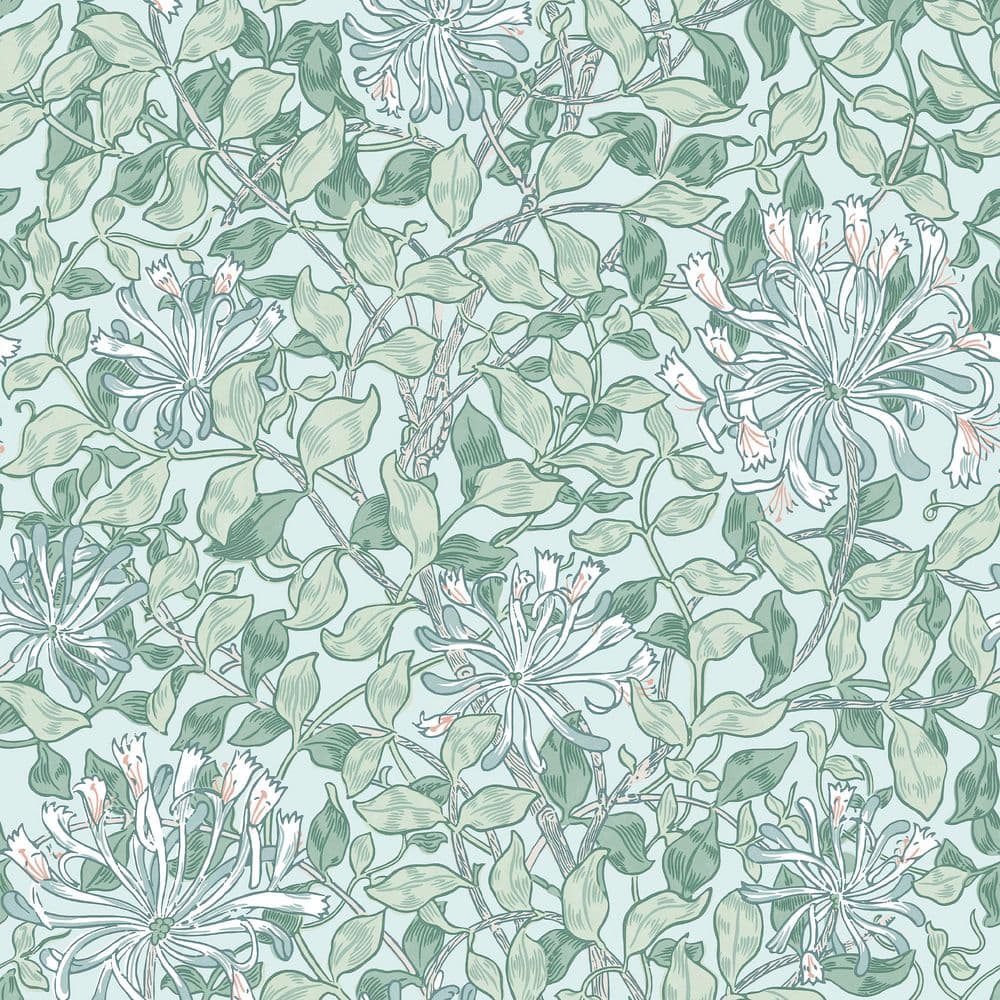 Graham & Brown William Morris at Home Honeysuckle Breeze Wallpaper ...