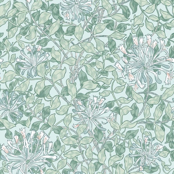 Graham & Brown William Morris at Home Honeysuckle Breeze Wallpaper ...