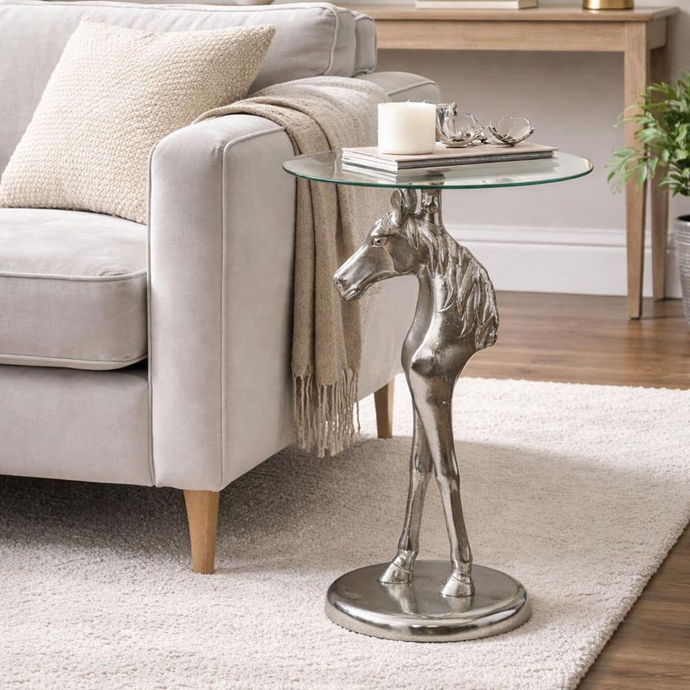StyleCraft 16 in. Clear Round Glass End Table ISF27110DS - The Home Depot