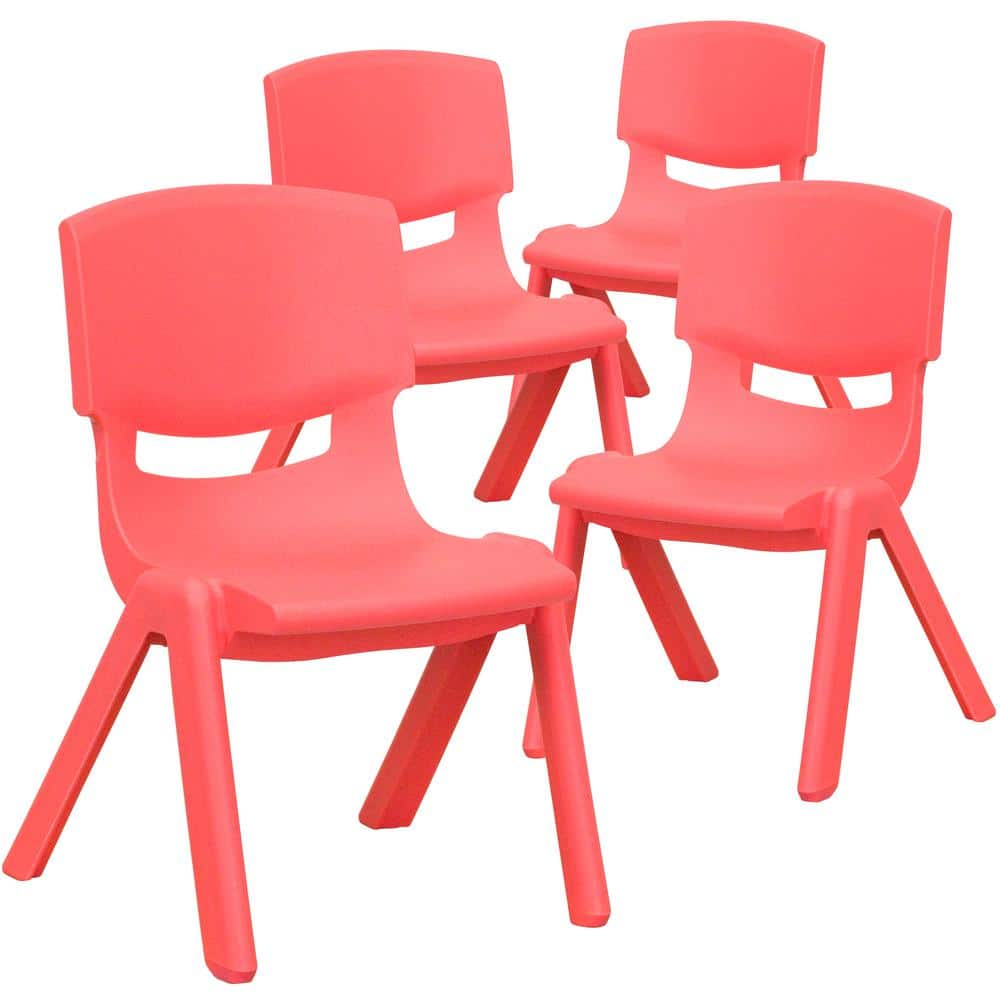 Carnegy Avenue 4-Pack Red Plastic Stackable School Chair with 10.5 in ... Carnegy Avenue 4-Pack Red Plastic Stackable School Chair with 10.5 in ...