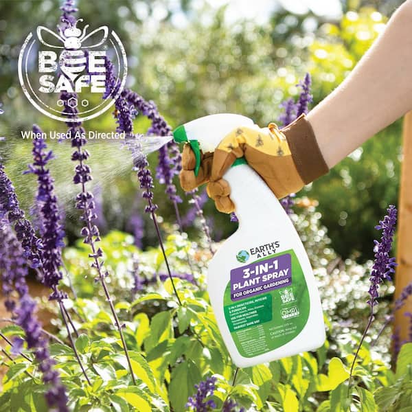 EARTH'S ALLY 24 oz. Ready-to-Use Insecticide, Miticide, Fungicide 3-in ...
