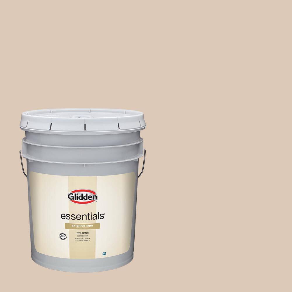 Glidden Essentials 5 gal. PPG1079-3 Cocoa Cream Semi-Gloss Exterior ...