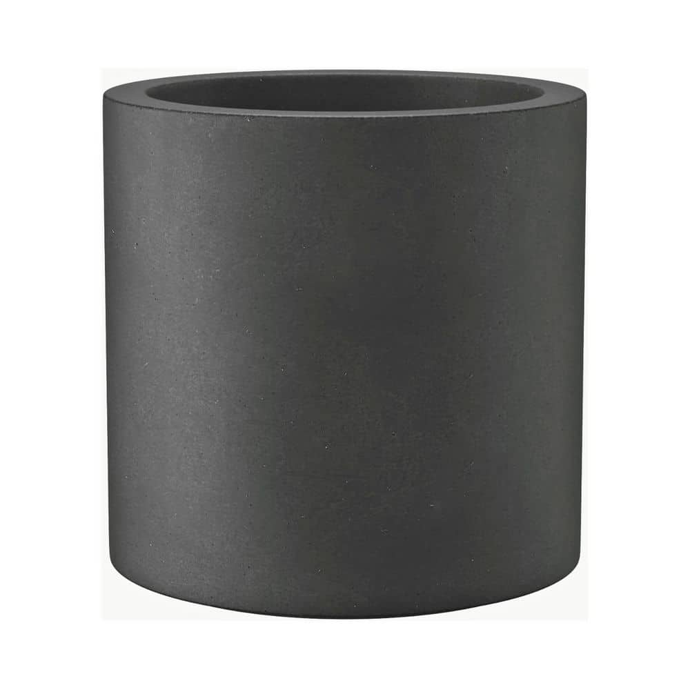 KANTE Kante 12.6 in. W Weathered Concrete Round Planter, Outdoor Indoor ...