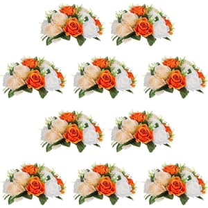 7.4 in. Red Outdoor Artificial Roses Flower 27 Roses UMBGWV - The Home ...