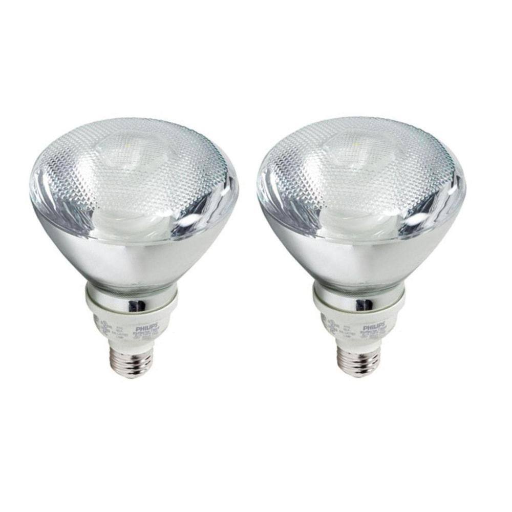 Philips 90-Watt Equivalent PAR38 CFL Light Bulb Soft White (2700K) (2 ...