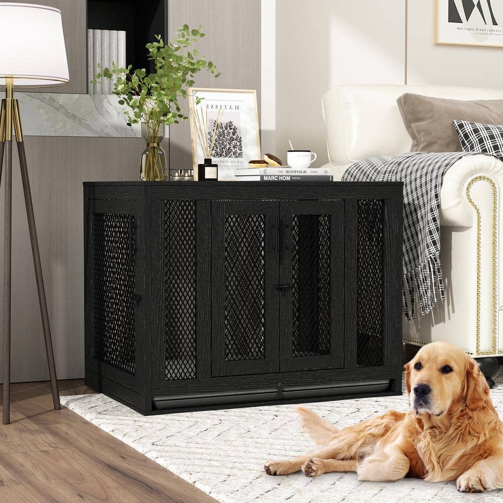 FUFU&GAGA Indoor Heavy-Duty Dog Crate Dog House Furniture with Cushion ...