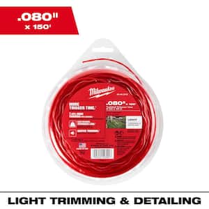 Milwaukee 0.080 in. x 25 ft. Pre-Cut Trimmer Line (5-Pack) 49-16-2810 ...