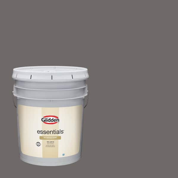 Glidden Essentials 5 gal. PPG1002-6 Gibraltar Gray Satin Exterior Paint ...