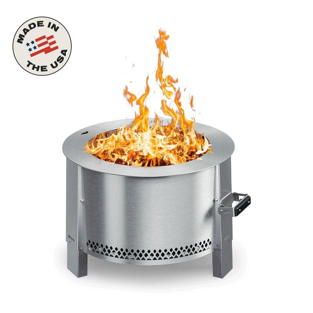 Breeo Y-Series Smokeless Fire Pit-Portable Stainless Steel, Tri-Fuel ...