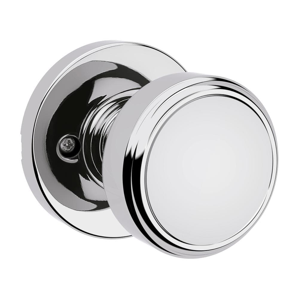 Kwikset Maven Polished Chrome 2.71 in. Round Rose Half Dummy Round Door ...