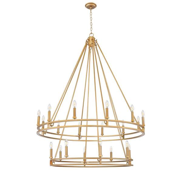 Dennison 20 light Signature Brass Chandelier for Indoor Use with No ...