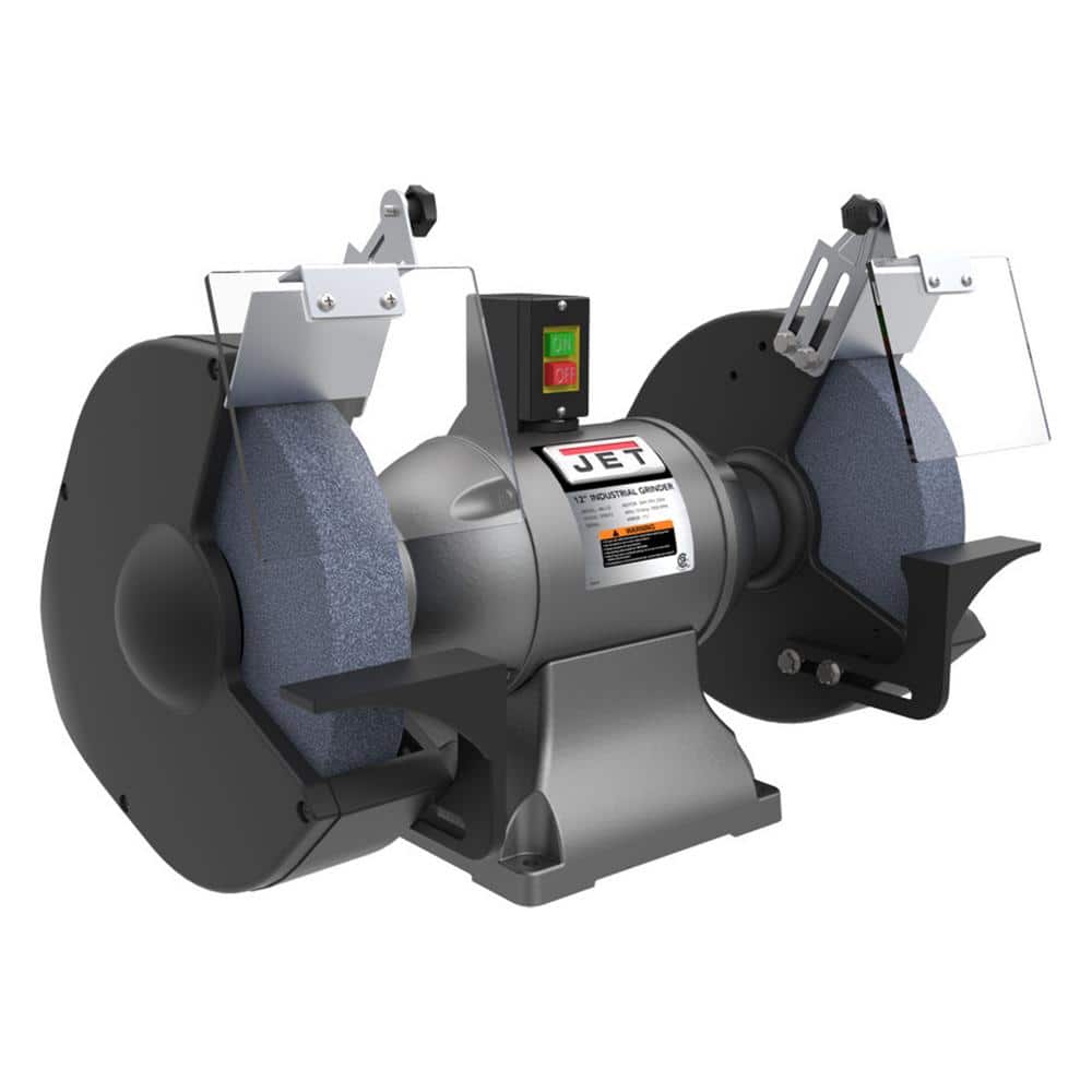 Jet 12 in. 2 HP Industrial Bench Grinder 578012 - The Home Depot