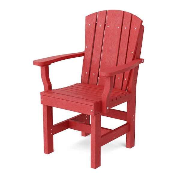 Wildridge Heritage Cardinal Red HDPE Plastic Outdoor Dining Arm Chair ...