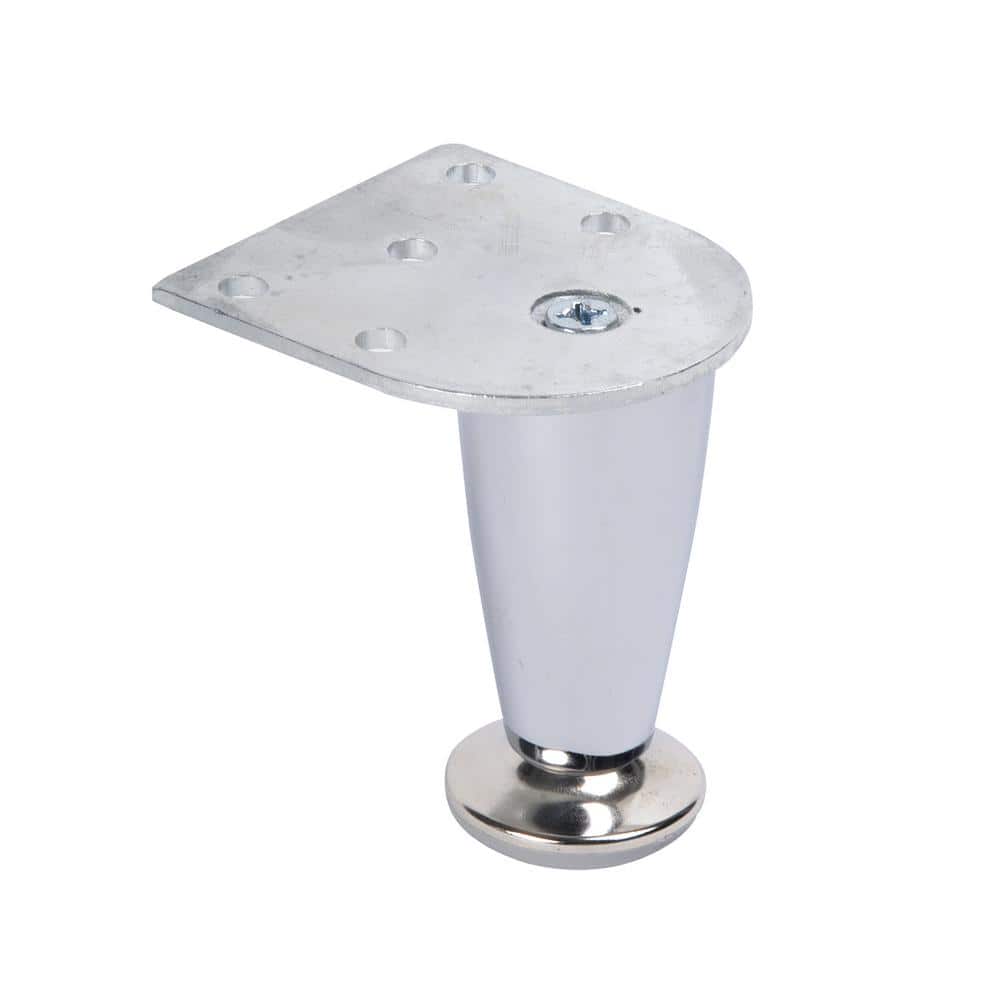 Waddell Metal Round Taper Leg with Pre-Drilled Holes, 3 in. H - Chrome ...