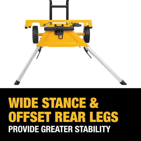 DEWALT 33 lbs. Heavy Duty Rolling Table Saw Stand with Quick Connect Stand Brackets with 200lbs. Capacity DW7440RS The Home Depot