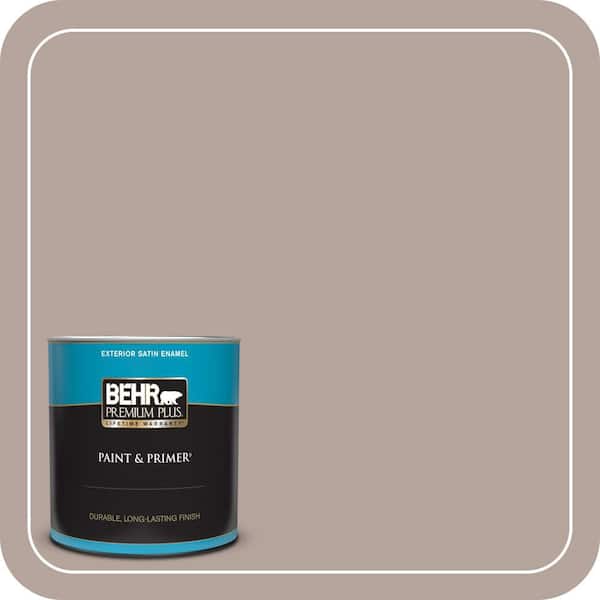BEHR PREMIUM PLUS 1 qt. #BNC-12 Mauvelous Satin Enamel Exterior Paint ...