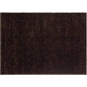 LUXE WEAVERS Plush Collection Tan 5x7 Fuzzy Solid Shag Polypropylene ...