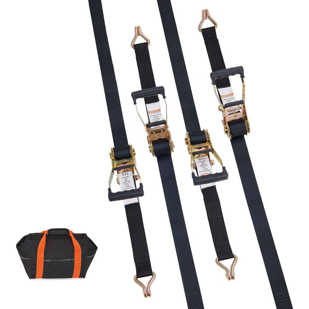 SKYSHALO Ratchet Tie Down Straps (4PK), 11128 lb. Break Strength ...