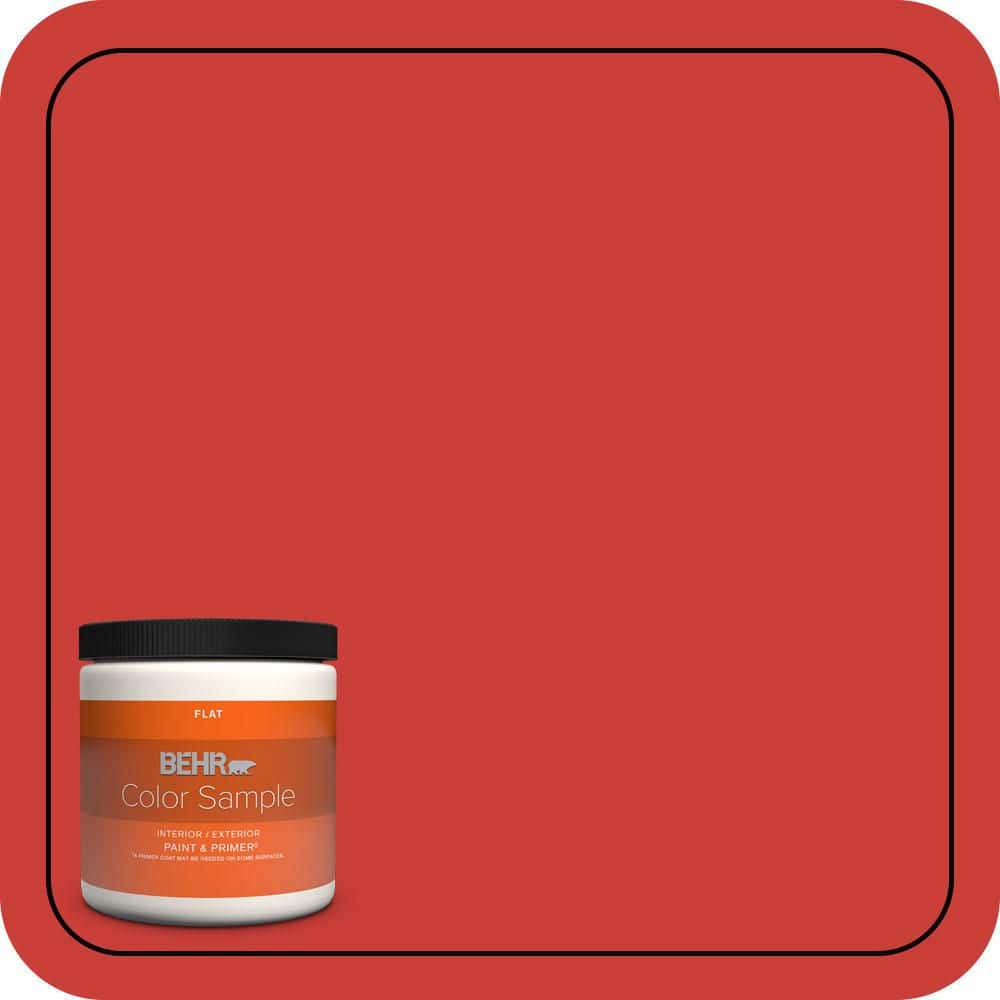 BEHR PREMIUM PLUS 8 oz. #P170-7 100 Mph Flat Interior/Exterior Paint ...
