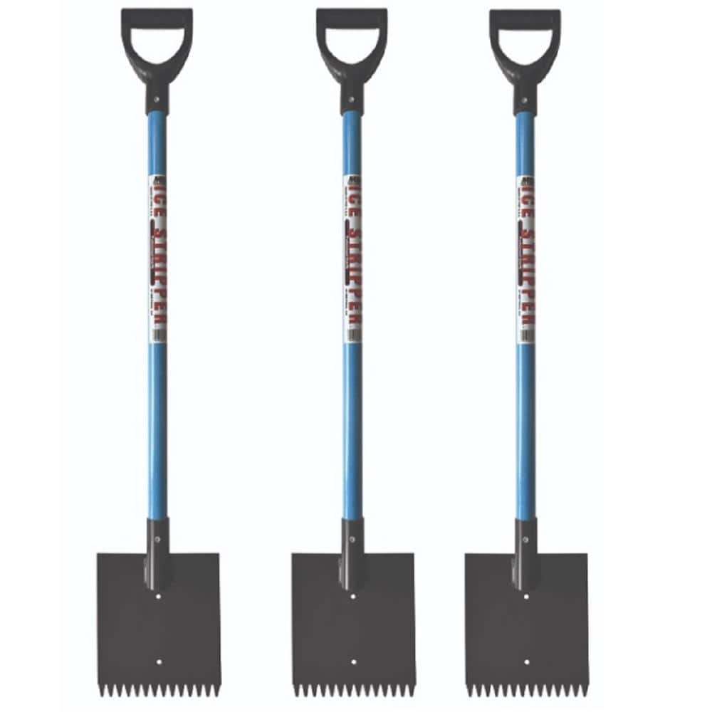 MBI 48 in. Fiberglass Handle 8 in. Steel Tethered Blade Ice Scraper ...