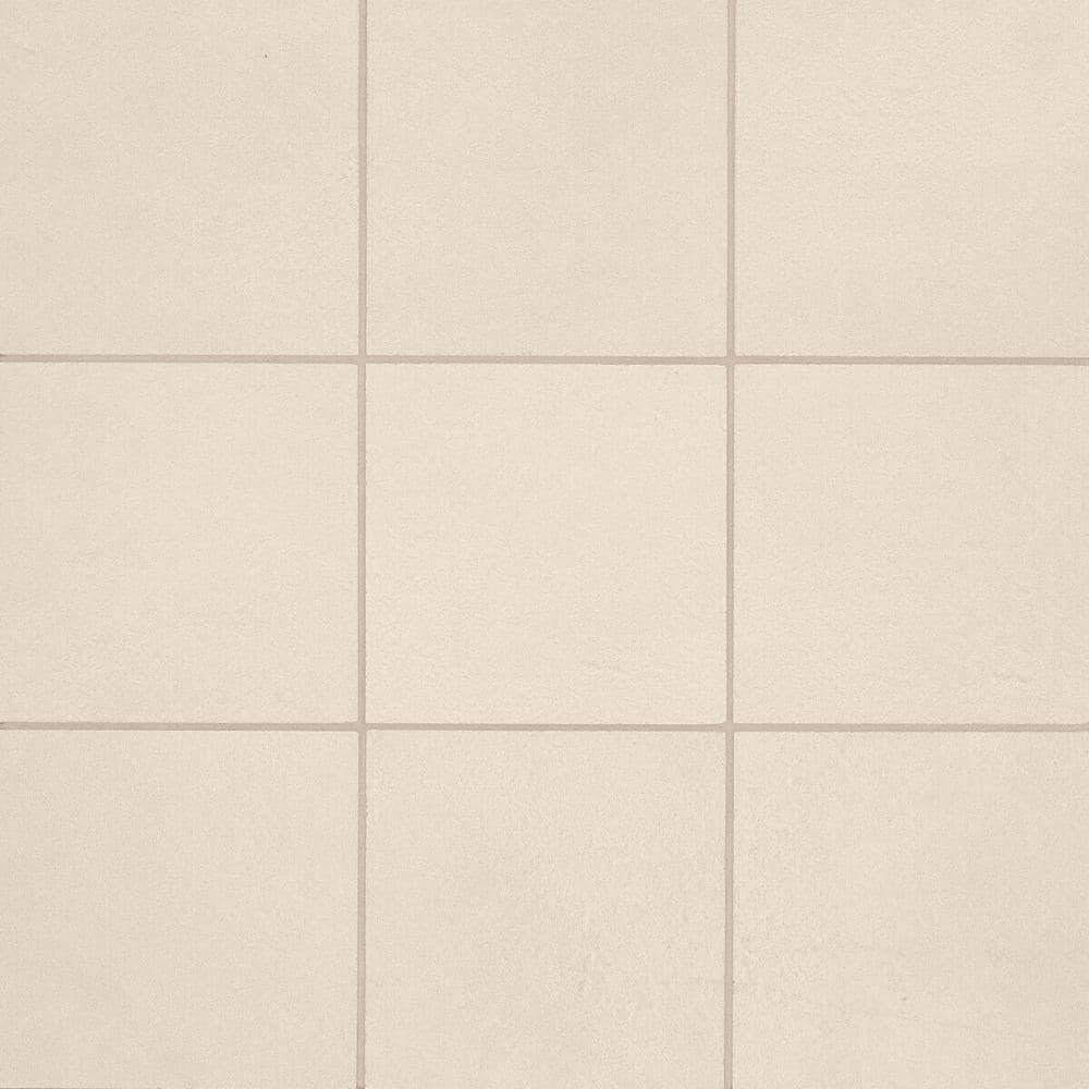 Bedrosians Sahara 4 in. x 4 in. Matte White Porcelain Mosaic Tile (4.84 ...