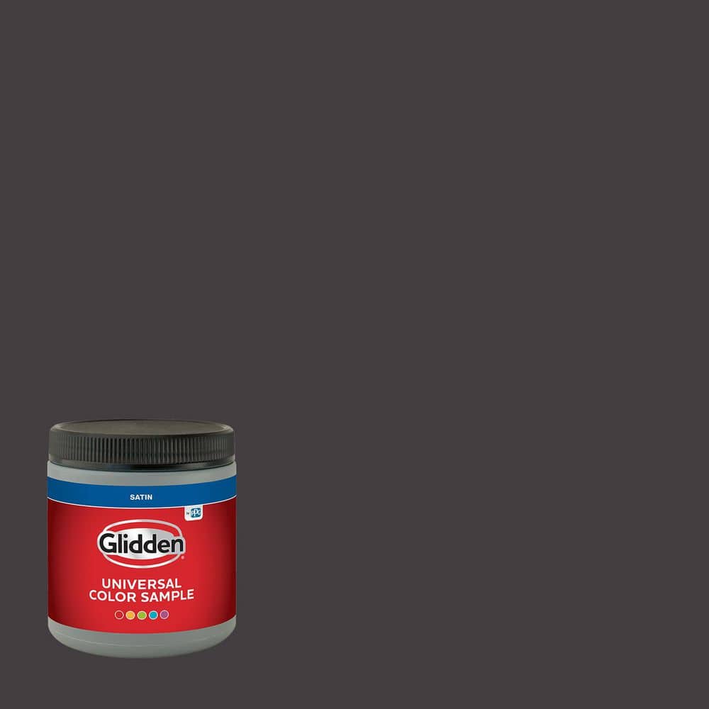 Glidden 8 oz. PPG1001-7 Black Magic Satin Interior Paint Sample PPG1001 ...