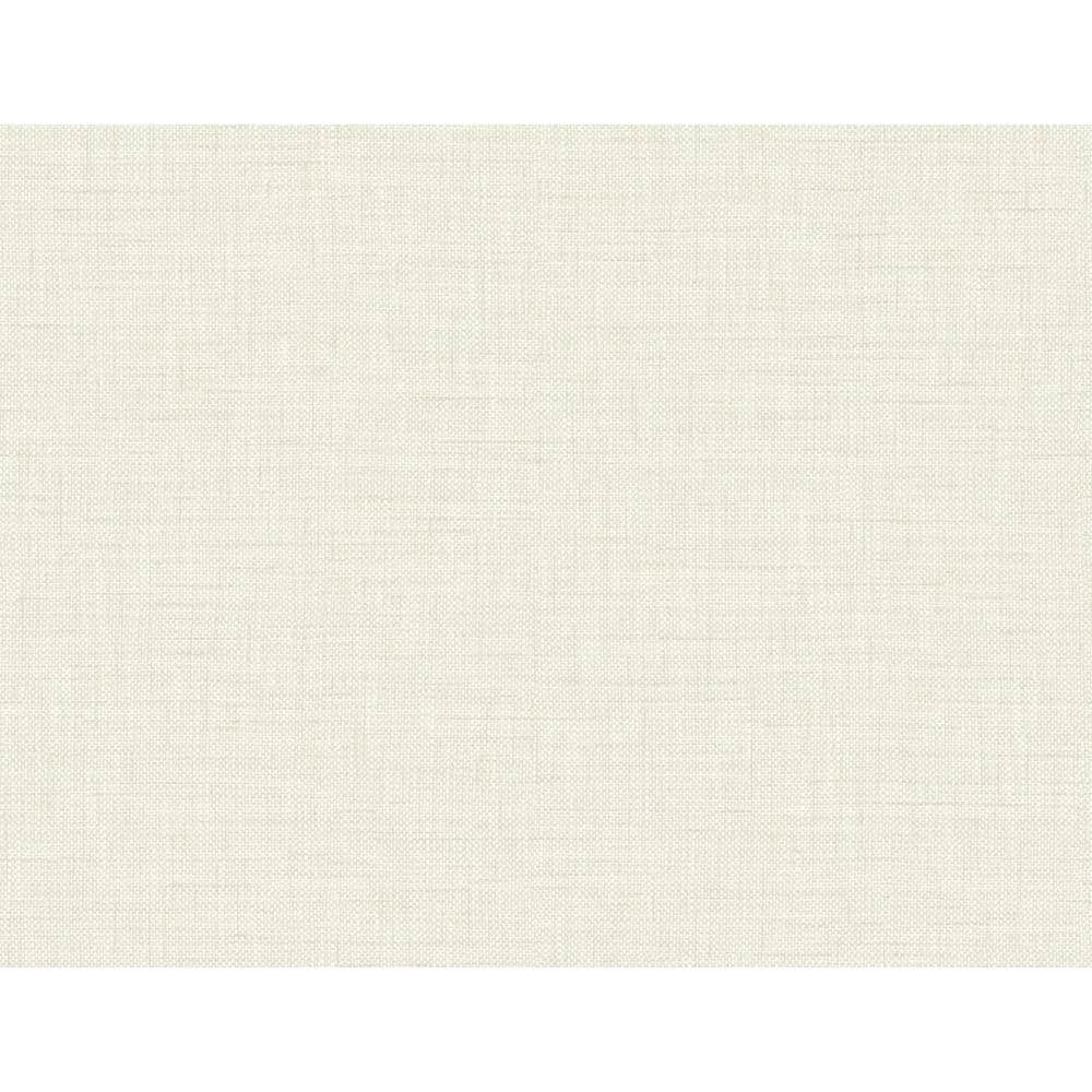 CASA MIA Linen Texture Ivory Vinyl Non-Pasted Strippable Wallpaper Roll ...