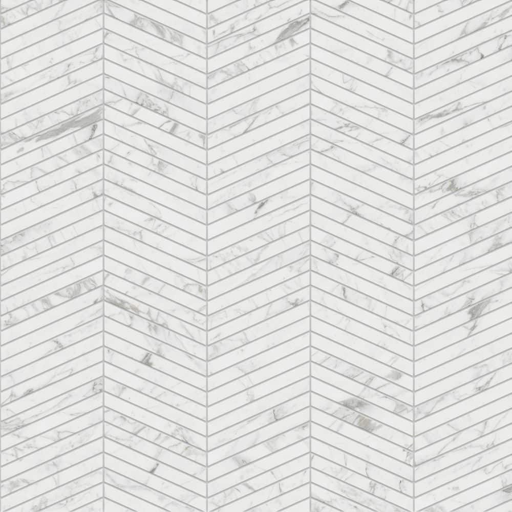 Reviews for Corso Italia Impero Classic White Chevron 14.125 in. x 9. ...