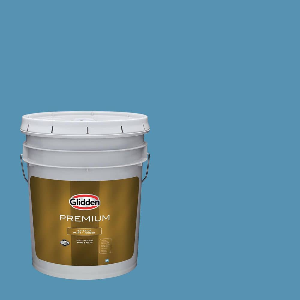 Glidden Premium 5 gal. Vanity PPG1157-5 Semi-Gloss Exterior Latex Paint ...