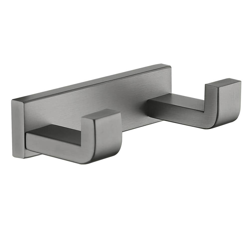 ATKING Stainless Steel J-Hook Double Robe/Towel Hook in Graphite Gray ...