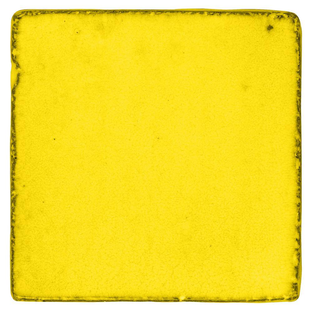 Ivy Hill Tile Orion Yellow 3.93 in. x 0.39 in. Glazed Terracotta Clay ...