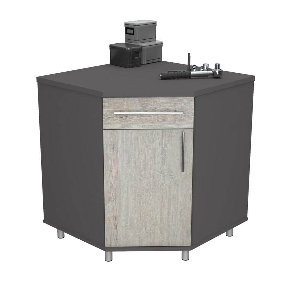 Inval KRATOS 31.5 in. W x 34.6 in. H x 31.5 in. D 2-Shelf Wood Garage ...