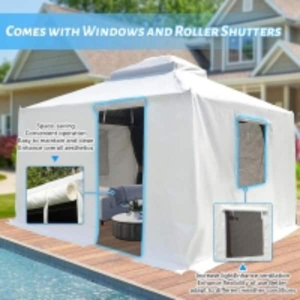 10 x 12 ft. Gazebo Cover for Hardtop Gazebos Outdoor Universal Winter ...