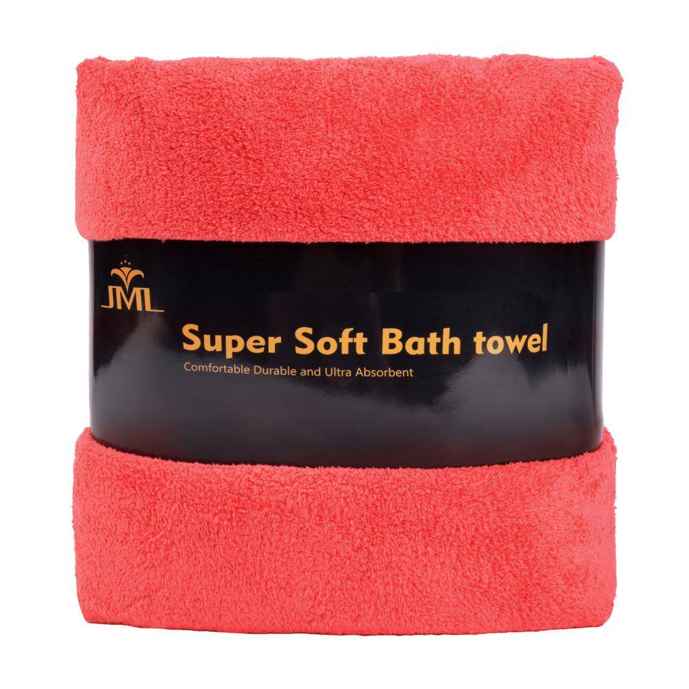 Jml Coral 350 Gsm Polyester Fleece Bath Towel Set Of 2 Fleece 01 6