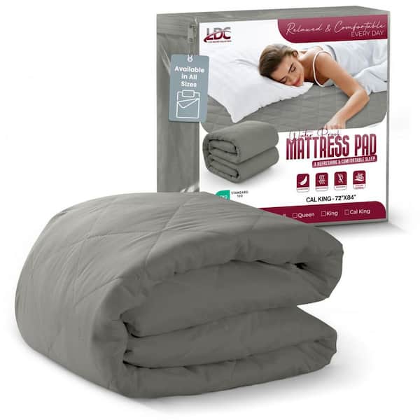 LDC LUX DECOR COLLECTION Lux Decor Gray Full Polyester Waterproof ...