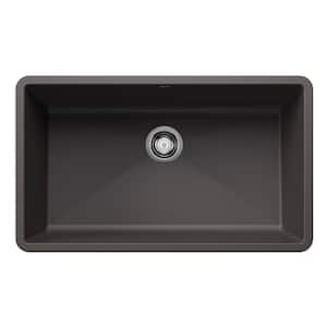 Blanco PRECIS Undermount Granite Composite 30 in. Single Bowl Kitchen ...