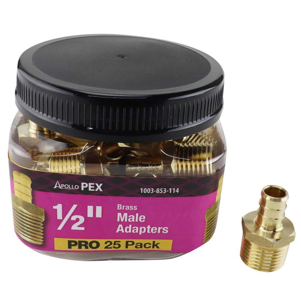 Reviews for Apollo 1/2 in. Brass PEX-B Barb x MNPT Adapter Pro Pack (25-Pack) | Pg 3 - The Home ...