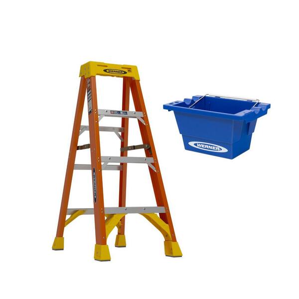 Werner 4 Ft Fiberglass Step Ladder With Shelf 300 Lb 930239 8 Werner 4