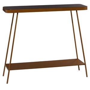 Litton Lane 47 in. Gold Extra Large Rectangle Metal Geometric Console ...