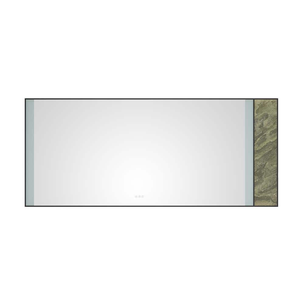ANGELES HOME 84 in. W x 36 in. H Large Rectangular Stainless Steel ...