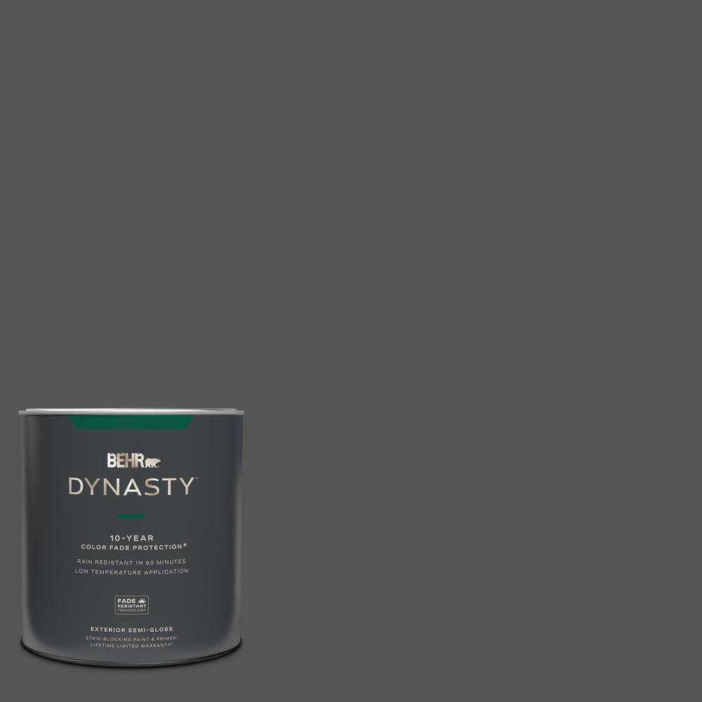 BEHR DYNASTY 1 qt. #PPU25-01 Carbon Copy Semi-Gloss Exterior Stain ...