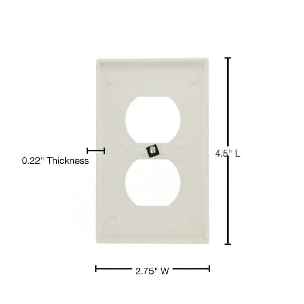 Outlet Cover Dimensions Standard Candler Duplex Outlet Wall Plate