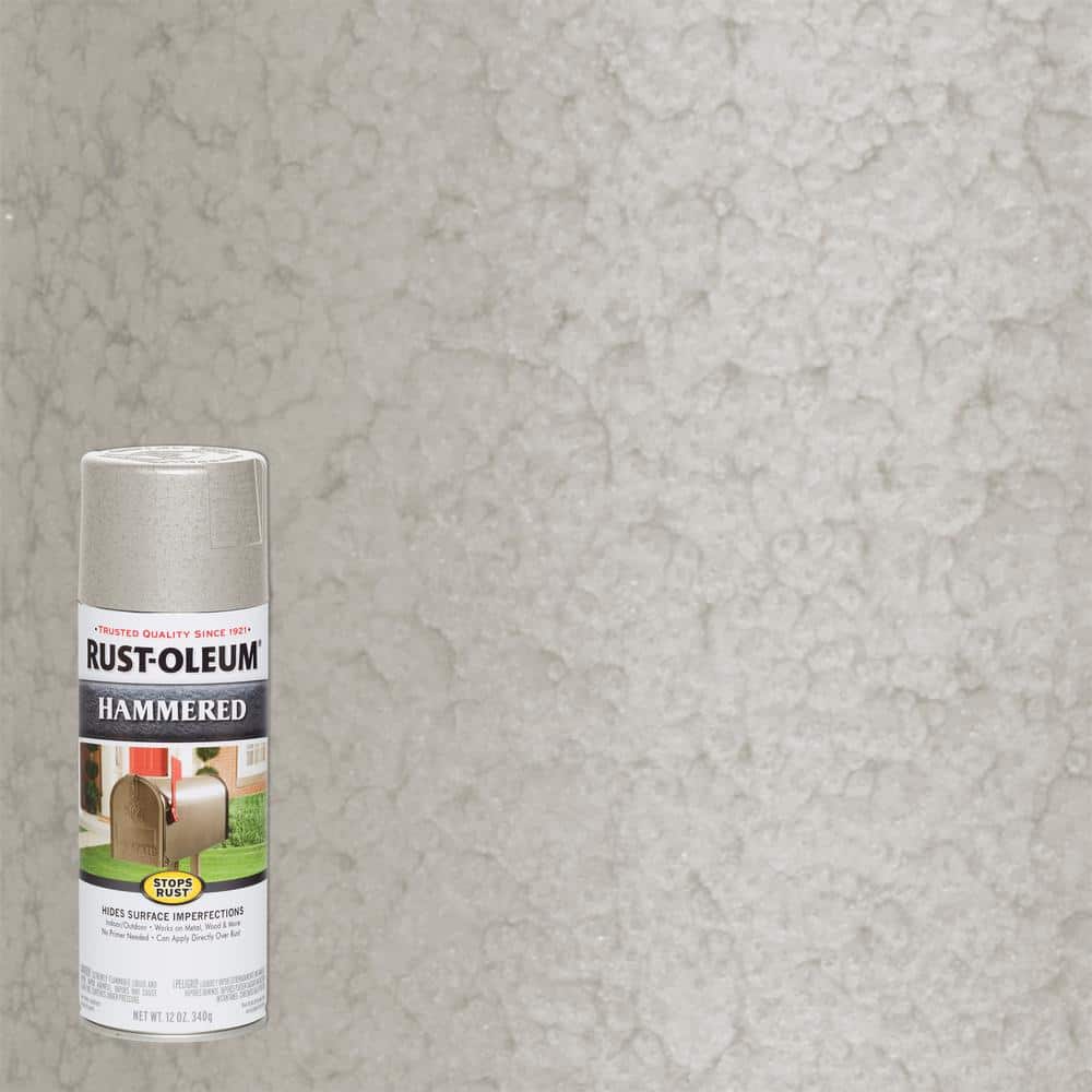 Rust-Oleum Stops Rust 12 oz. Hammered White Protective Spray Paint (6 ...