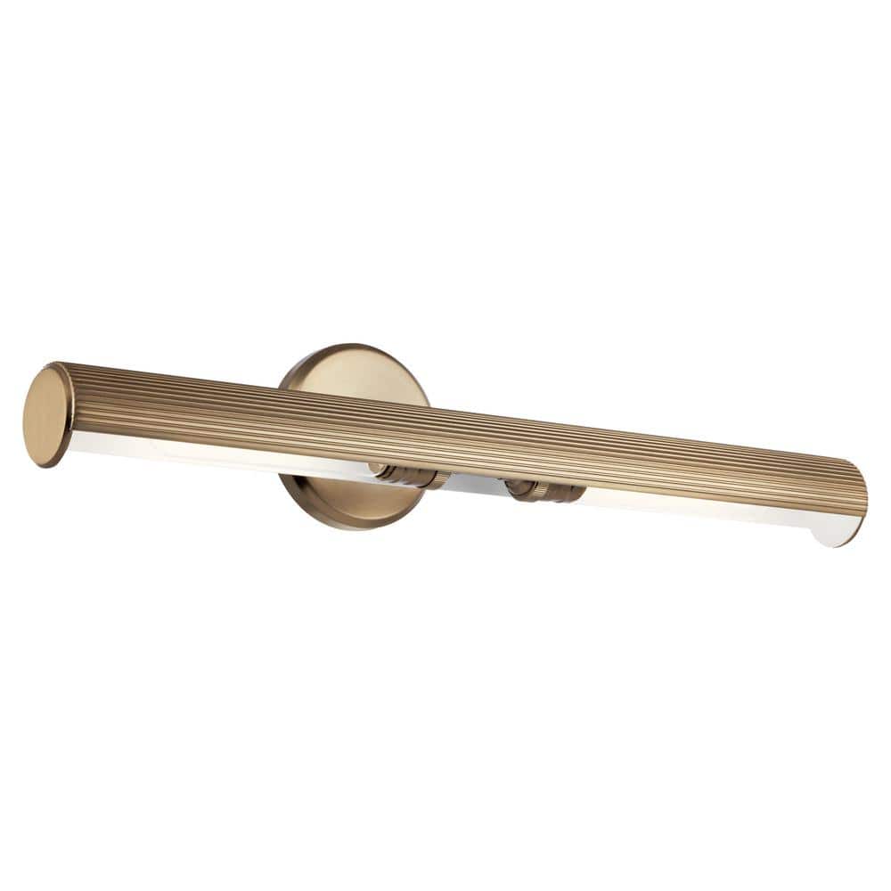 KICHLER Midi 24 in. 2-Light Champagne Bronze LED Hallway Indoor Wall ...