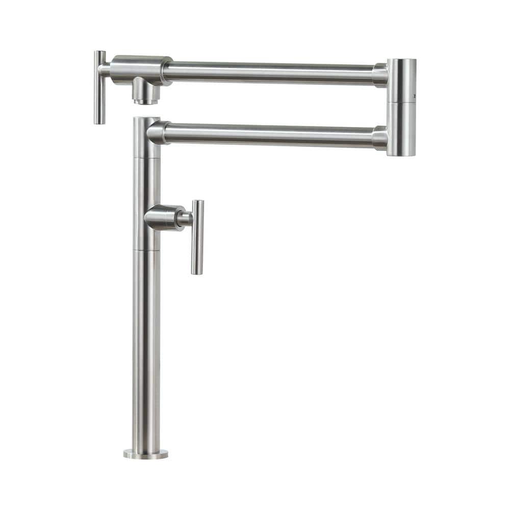 IVIGA Deck Mounted Brass Pot Filler Kitchen Faucet with Double Handle ...