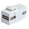 NTW USB 2.0 Type A/A Snap-In Keystone Coupler Jack - White NKY-FF/U2AA ...