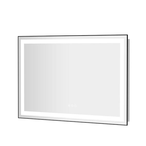QuivaraView 48 in. W x 36 in. H Aluminum Front and Backlit LED lighted ...
